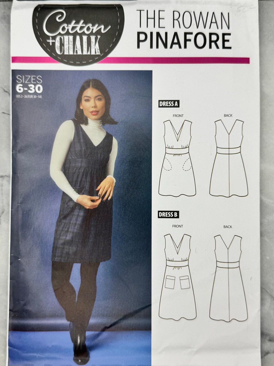 The Rowan Pinafore Sewing Pattern - Sizes 6-30 (uk) / 2-26 (us ...