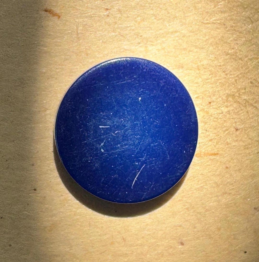 Vintage Navy Blue Round Buttons - Set of 24 (1.25 Cm / 0.5 In) - Flat ...
