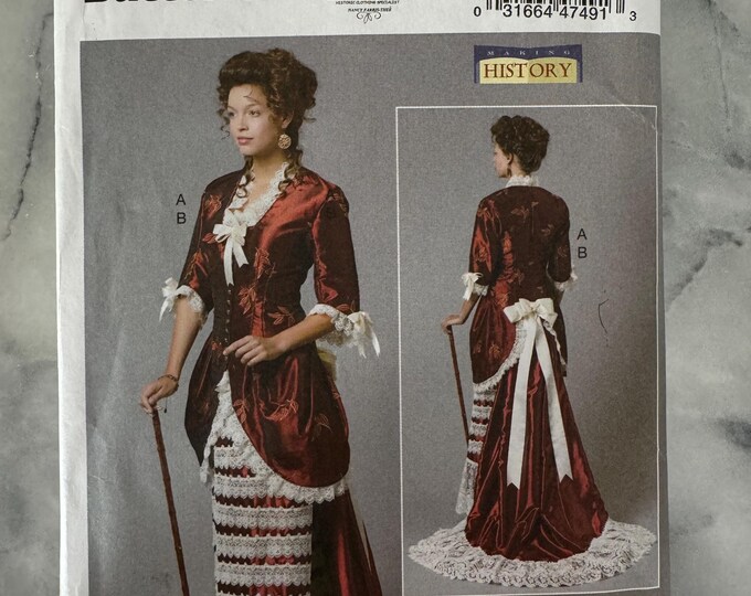 UNCUT Butterick B6572 Costume Sewing Pattern - 2018 Victorian Bustle ...