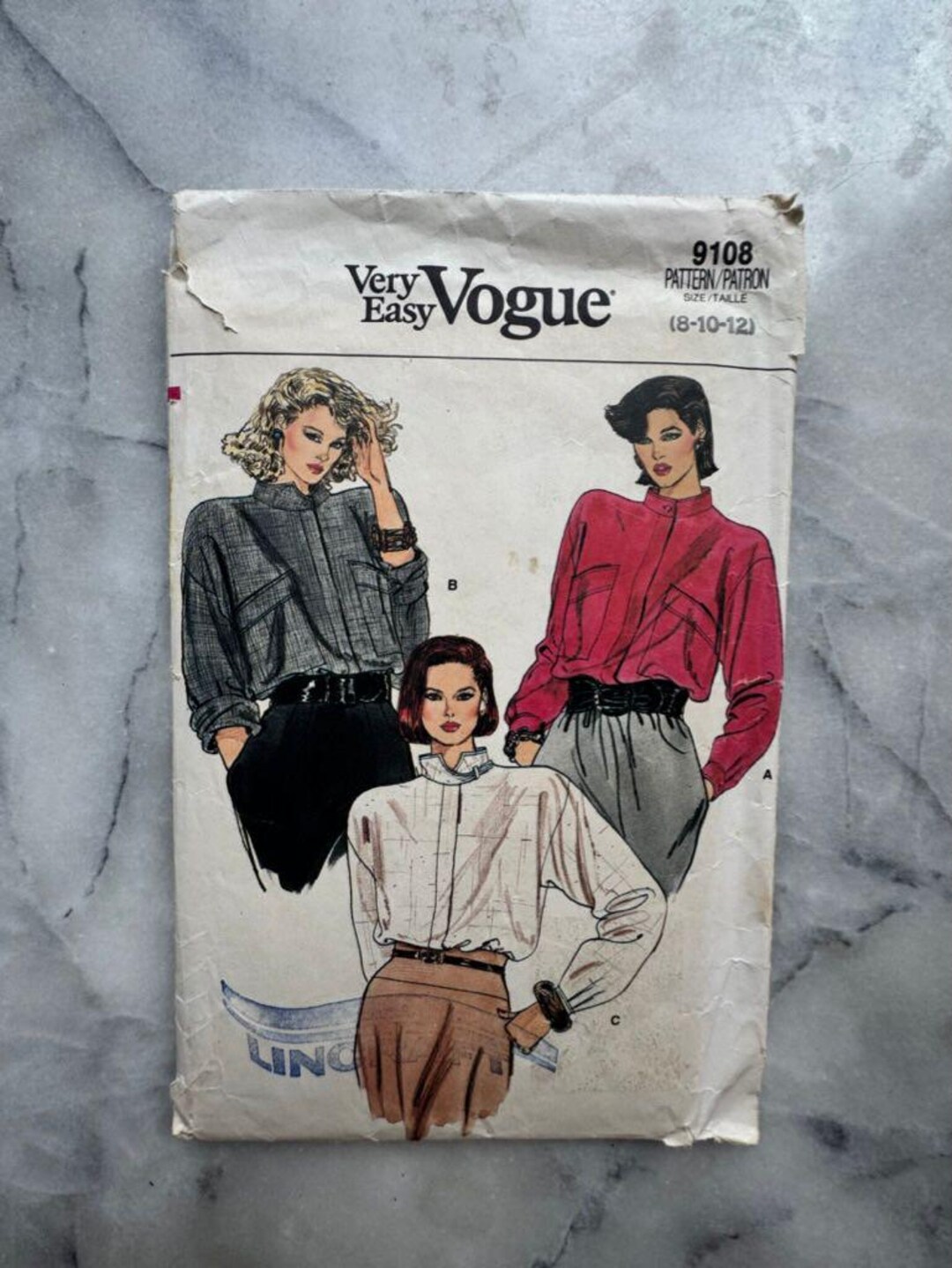 1985 Vogue 9108 – Very Easy Vogue – Women’s Loose-fitting Blouse ...