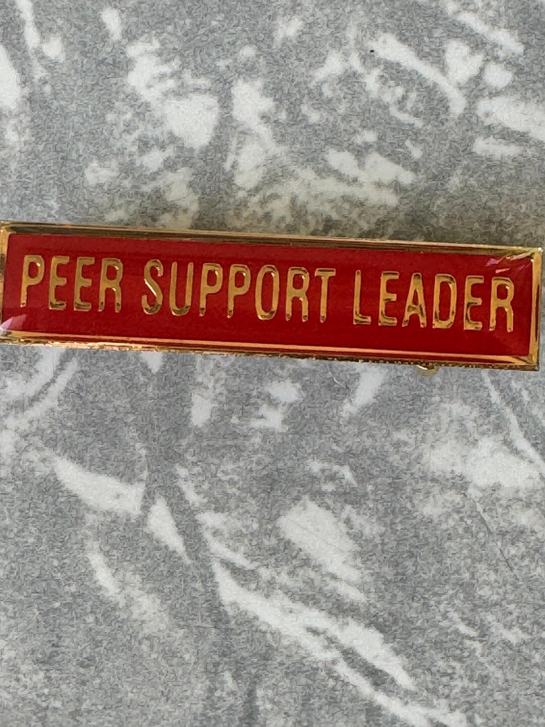 Vintage Peer Support Leader School Badge - Red Enamel Pin With Gold ...