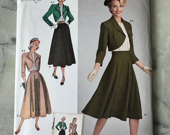 2019 Simplicity 8462 Sewing Pattern - 1940s Vintage Blouse, Skirt and ...