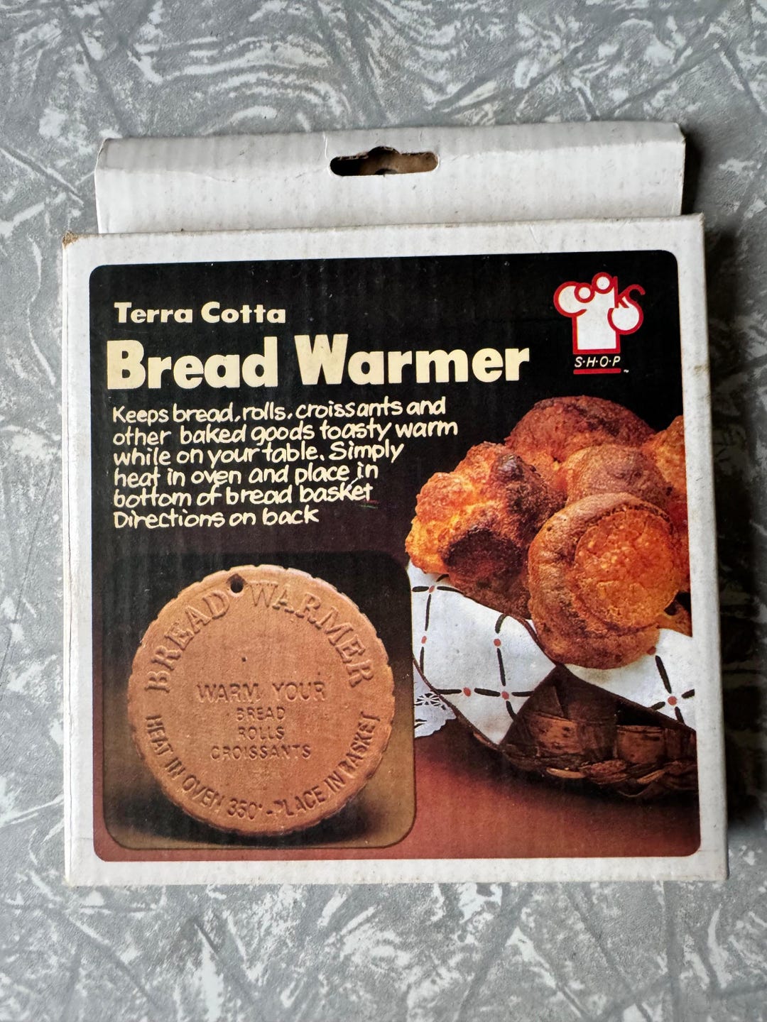 1980s Vintage Terra Cotta Bread Warmer – 12cm (4.7") Diameter – Made in ...