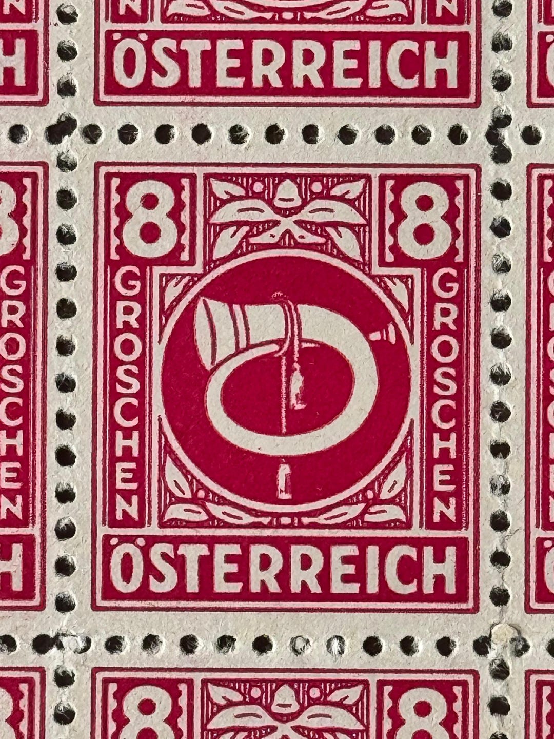 1945 Vintage Austria Stamps Sheet - Allied Military Issue - Full Mint ...