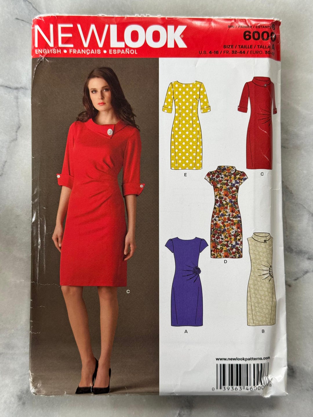2011 New Look 6000 Sewing Pattern - Misses’ Dress A–E (sizes 4–16 ...