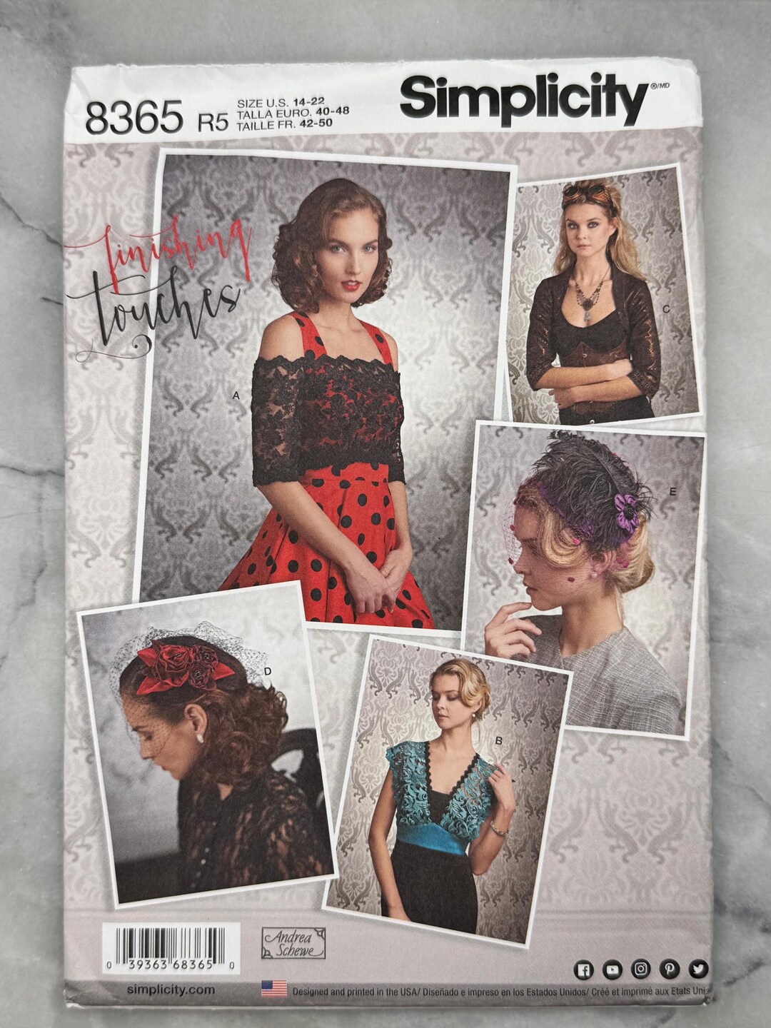2017 Simplicity 8365 Sewing Pattern - Lace Boleros and Accessories ...