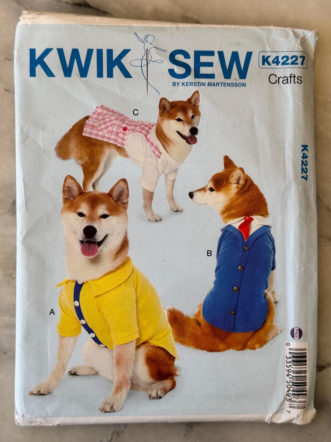 2017 Kwik Sew K4227 Sewing Pattern - Dog Clothes in Xs-sl- UNCUT and ...