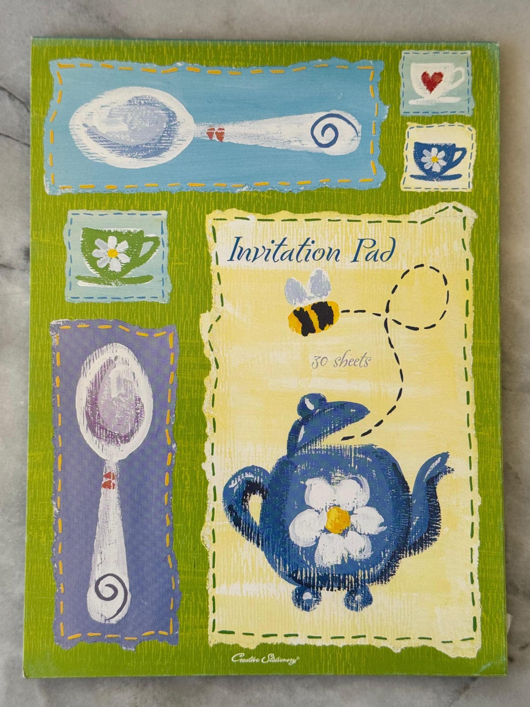 1990s Vintage Kitchen Tea Invitation Pad - 30 Invitations - 146mm X ...