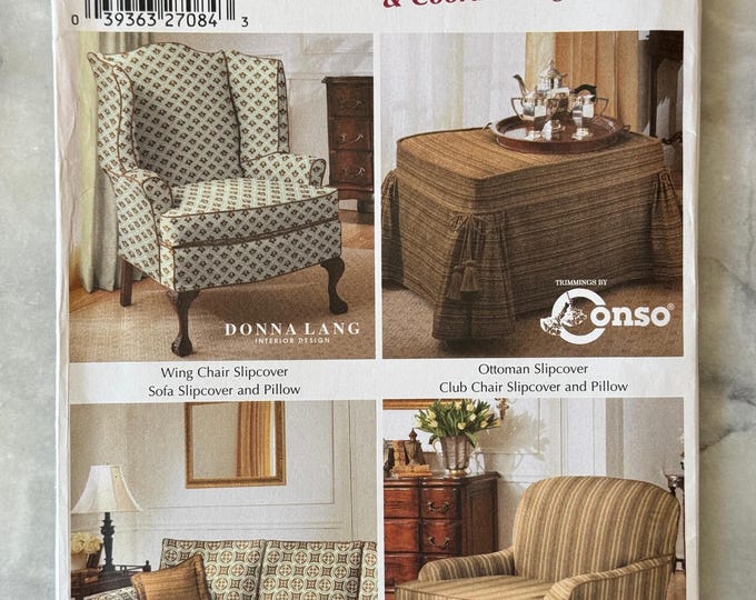 2003 Simplicity 5383 Sewing Pattern - Traditional Slipcovers & Pillows ...