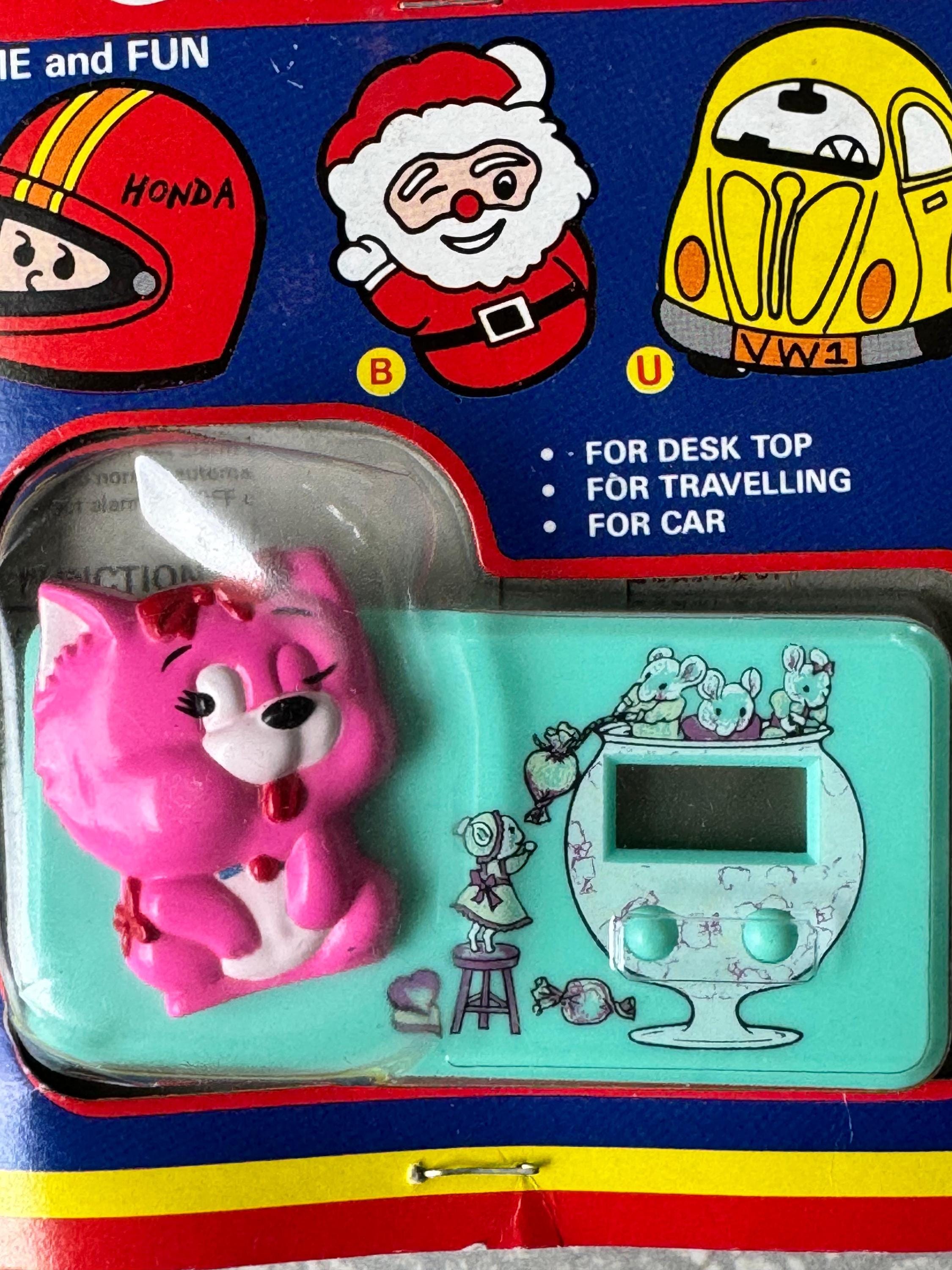1980s Vintage Character LCD Clock With Pink Cat and Mouse Design – Desk ...