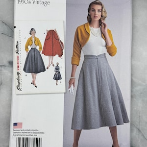 2016 Simplicity 8250 Sewing Pattern - Misses' 1950s Vintage Skirt and ...