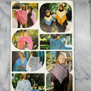 1970s Patons Book 478 - 13 Shawls, Capes, Ponchos and Stoles - Vintage ...