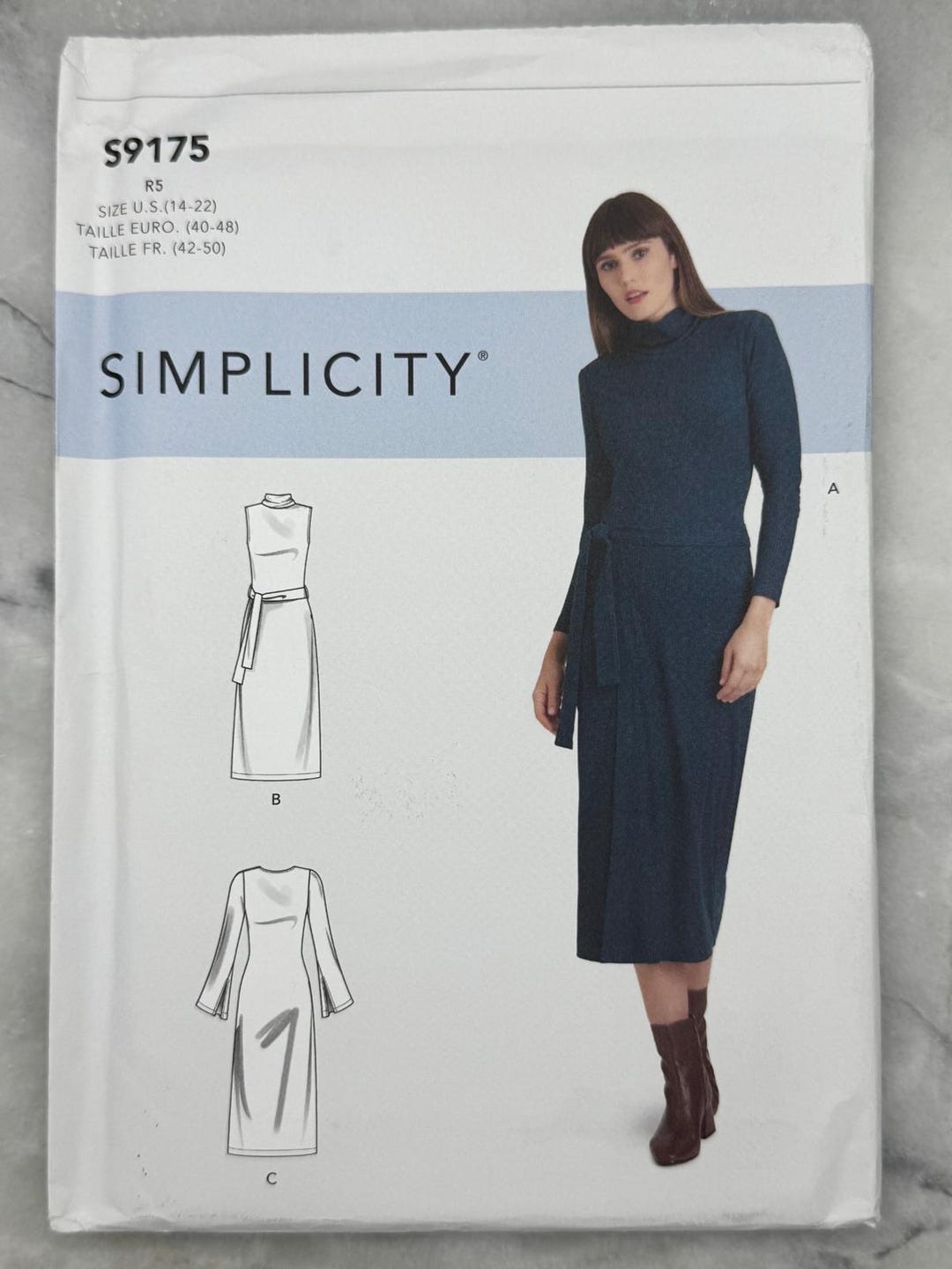 2020 Simplicity S9175 Sewing Pattern - Misses’ Knit Dresses (sizes 14 ...