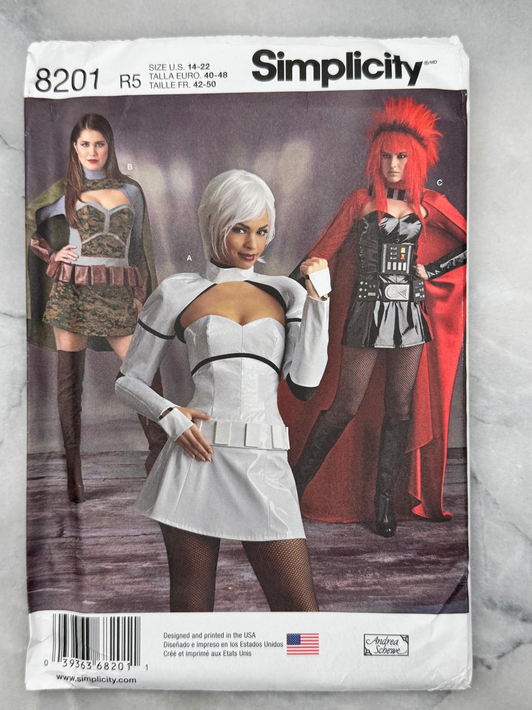 2016 Simplicity 8201 Sewing Pattern - Misses' Sci-fi Costume (sizes 14-22) - UNCUT and FACTORY ...