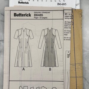 2017 Butterick B6485 Sewing Pattern - Misses' Retro 1944 Dress (sizes 6 ...