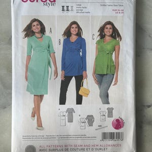 2014 Burda Style 6957 Sewing Pattern – Wrapped Dress and Shirt (sizes 8 ...