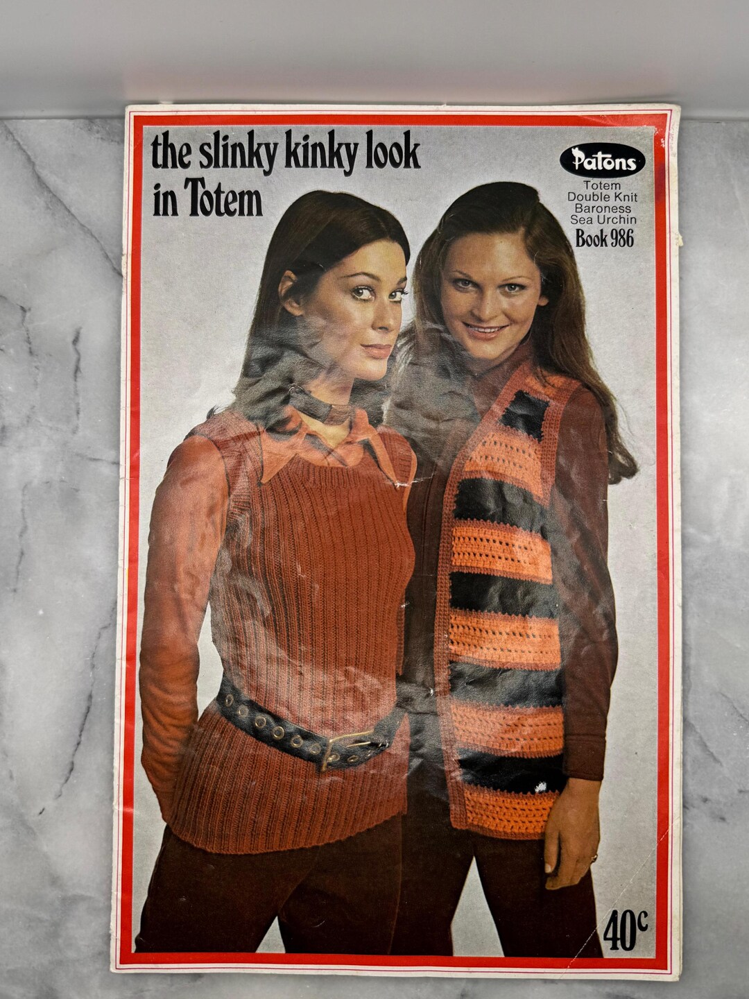 1971 Patons "the Slinky Kinky Look in Totem" Knitting Book - Book 986 ...