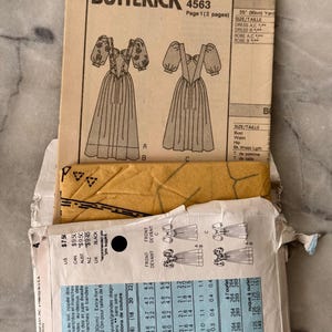 1990 Butterick 4563 Sewing Pattern - Glamour Collection Misses’ Dress ...