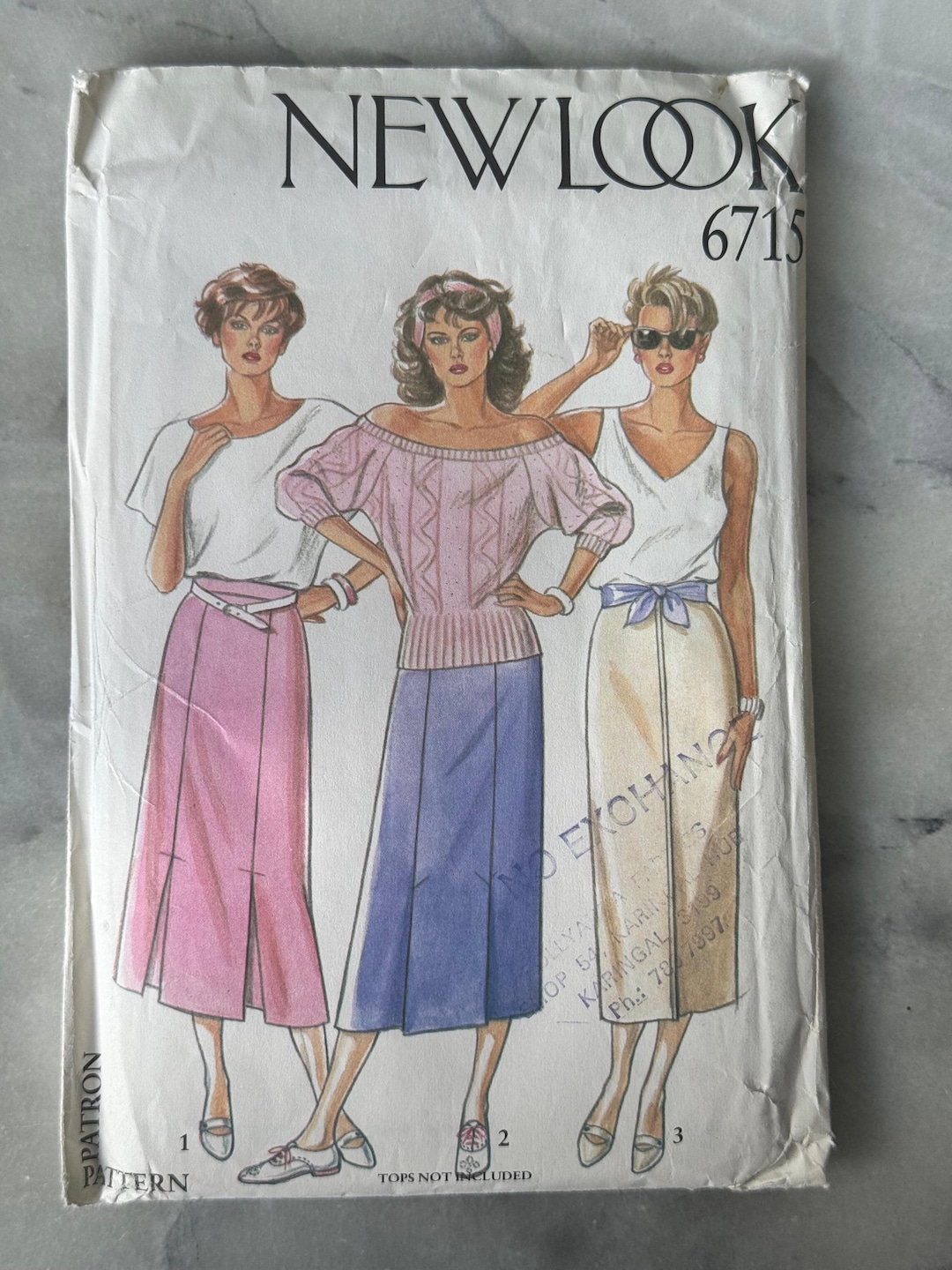 1980s New Look 6715 Sewing Pattern – Misses' Skirts in Three Styles ...