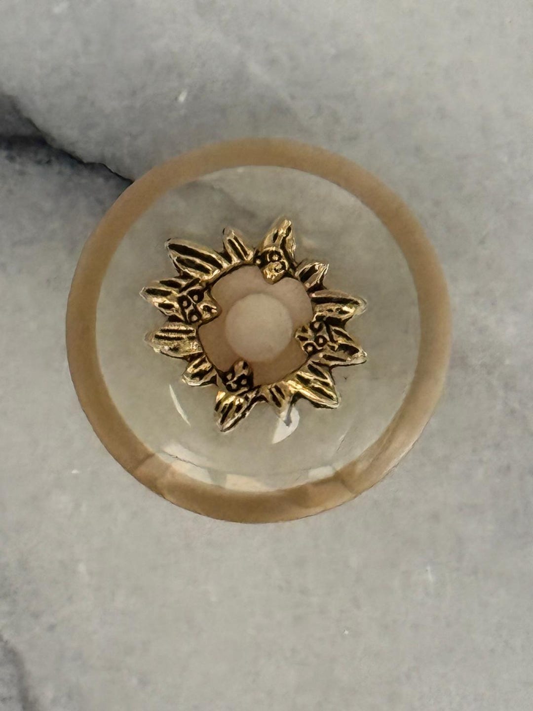 Vintage Mid-century Clear and Gold Sunburst Buttons - Set of 5 (2cm) - Etsy
