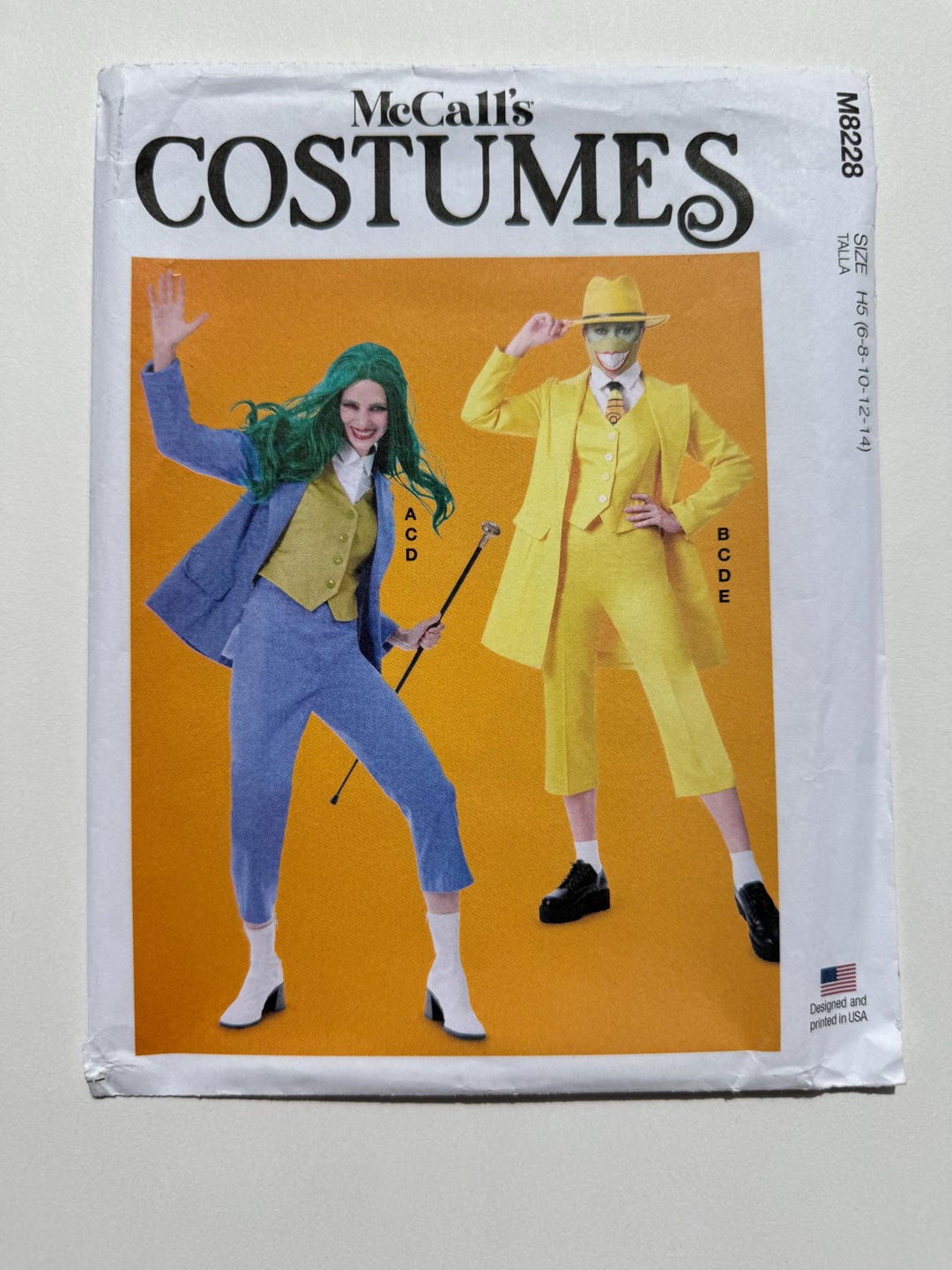 UNCUT Mccall’s M8228 Sewing Pattern - 2022 Costumes - the Mask and the ...