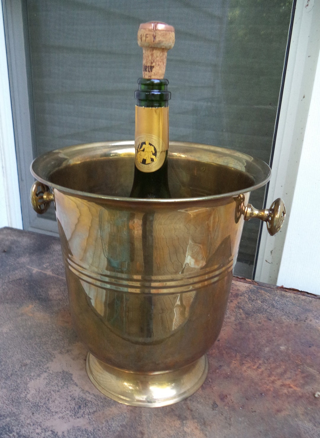 Brass Champagne / Wine Chiller Made in India - Etsy