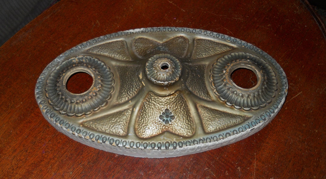 Victorian Cast Metal Double Socket Light Fixture Plate / Cover - Etsy