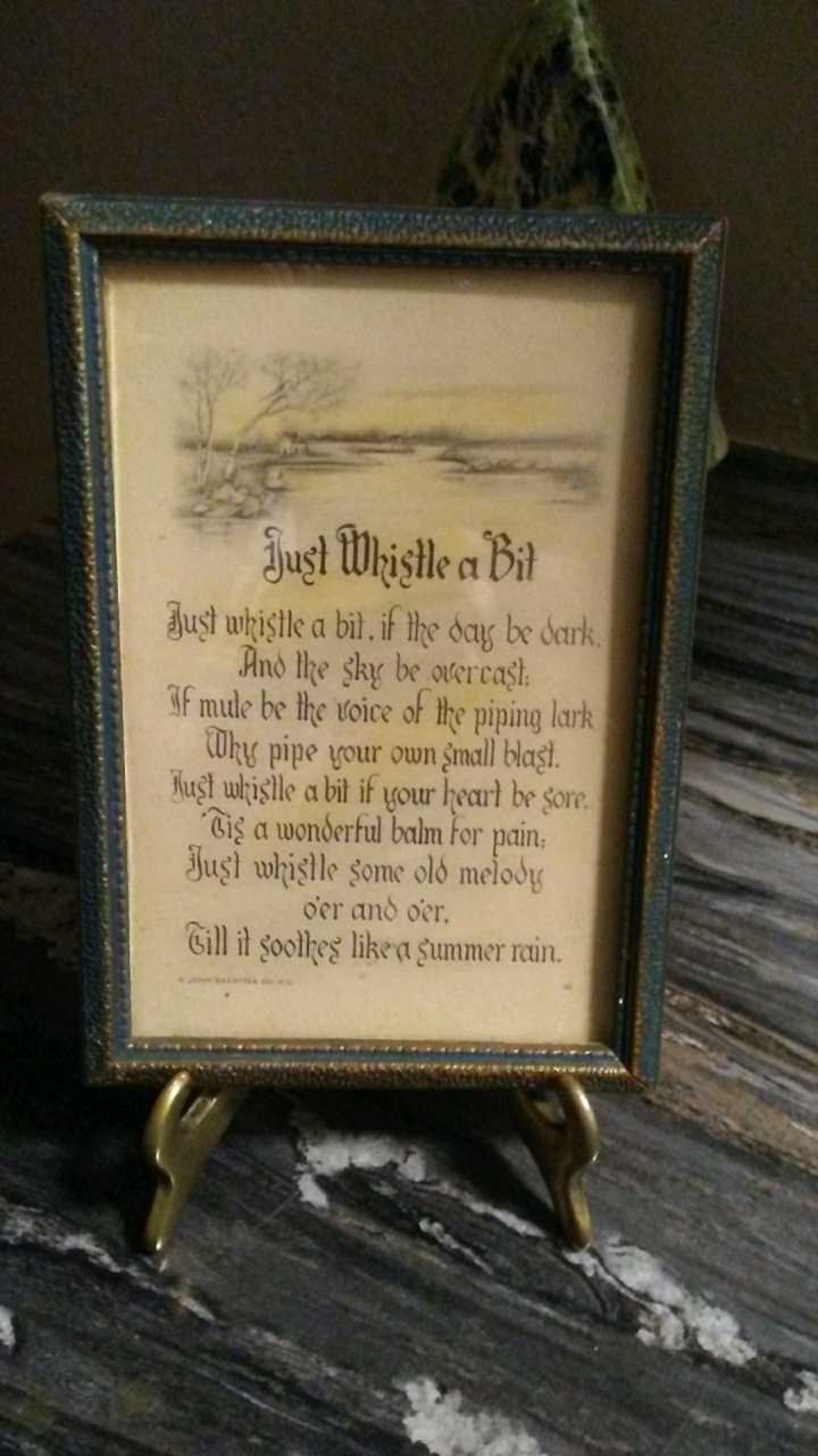 Framed Antique Motto Art just Whistle a Bit Circa 30's - Etsy
