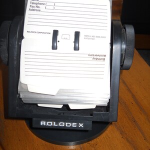 Vintage Rolodex SW-24 Open Card File Swivel Base large - Etsy