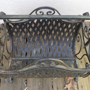 Vintage Wrought Iron Magazine Rack - Etsy