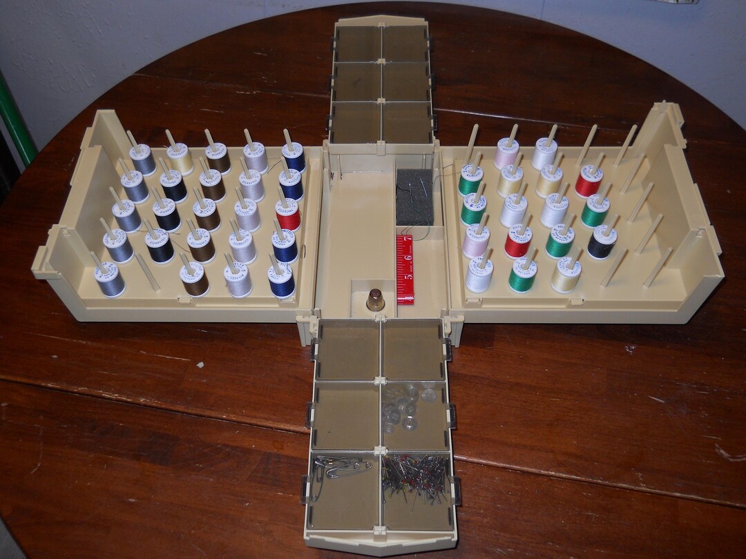 Vintage Portable Expandable Sewing Box 1985 World Wide Media - Etsy
