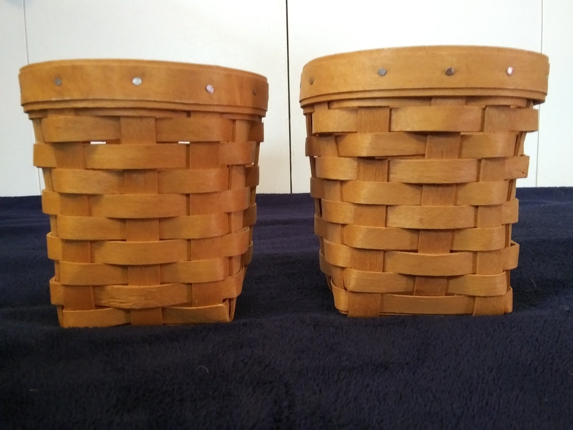 Set of 2 Small Round Longaberger Baskets 1996 & 1997 - Etsy Hong Kong