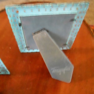 Set of 2 Terragraphics Decorative Metal Photo Frames Peacock Blue - Etsy