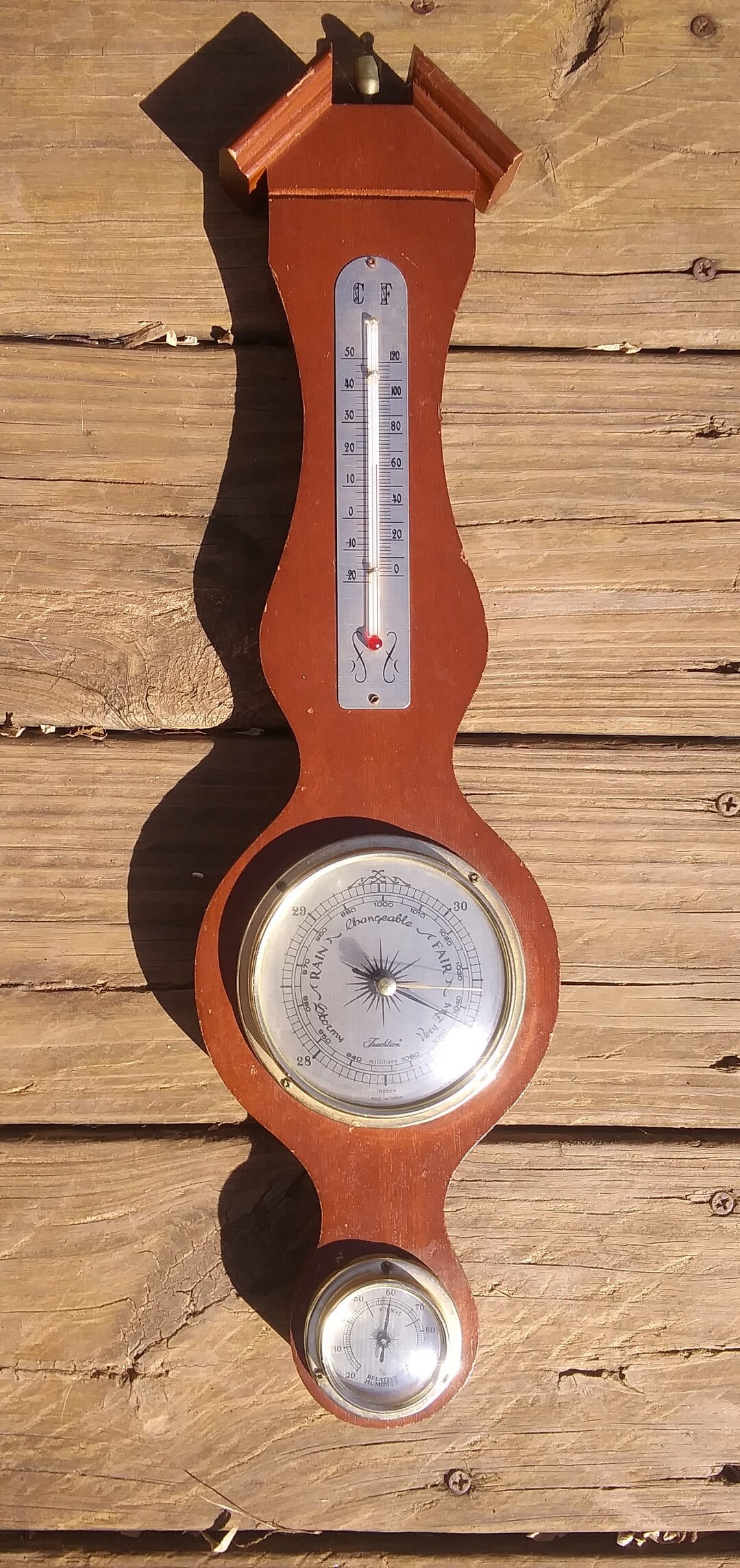 Vintage Banjo Style Wall Mount Weather Station ""traditional"" - Etsy