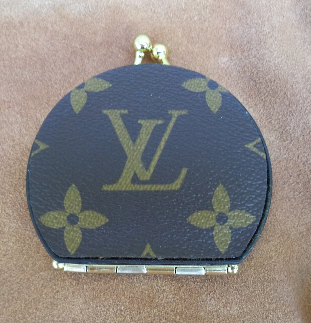 Vintage Louie Vuitton Half Round Double Sided Compact Mirror LV ...