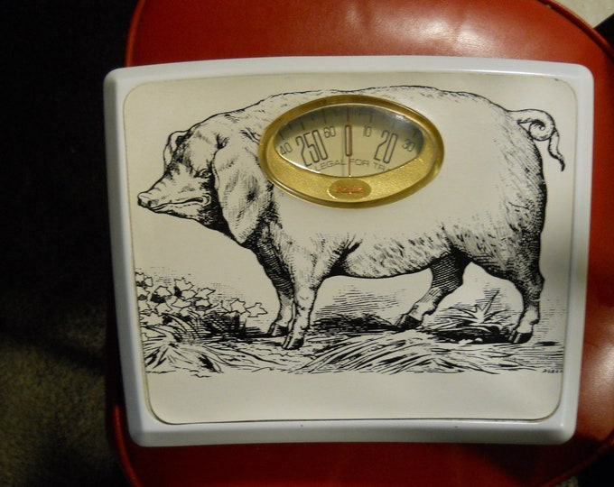 Terrific Pig Mid Century BORG Bathroom Scale - Etsy