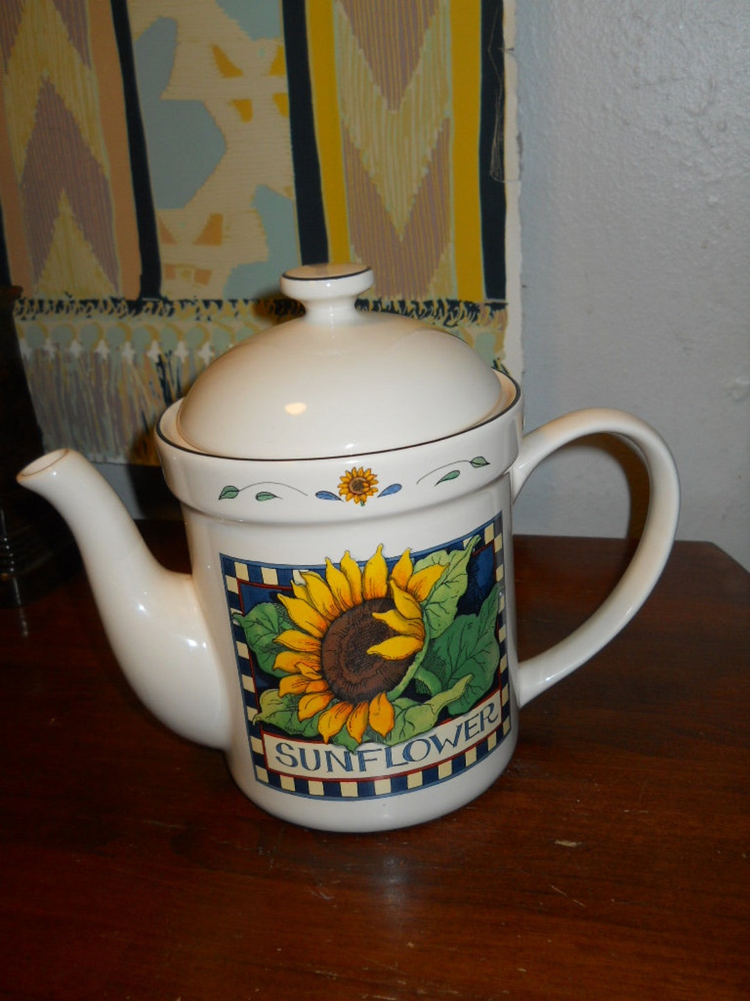 Susan Winget Sunflower Ceramic Teapot - Etsy