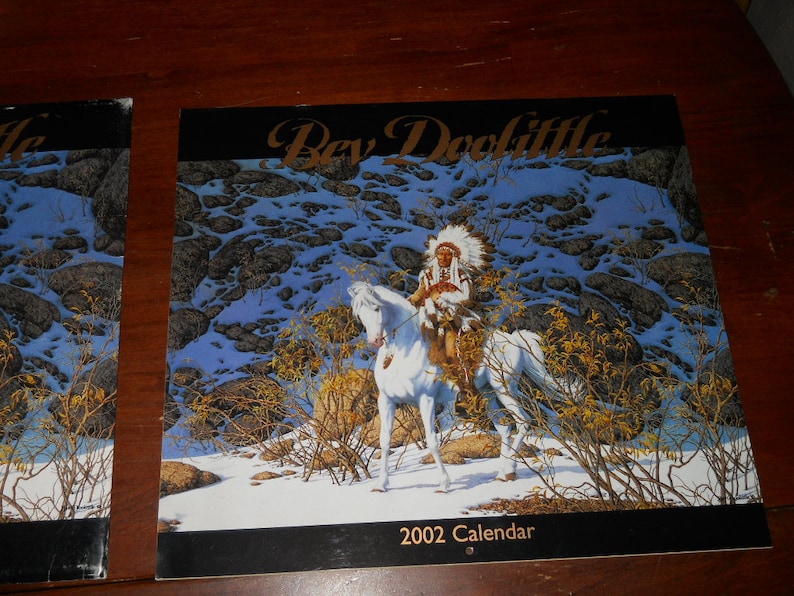 Vintage Bev Doolittle 2002 Wall Calendar in Original Sleeve 12 ...