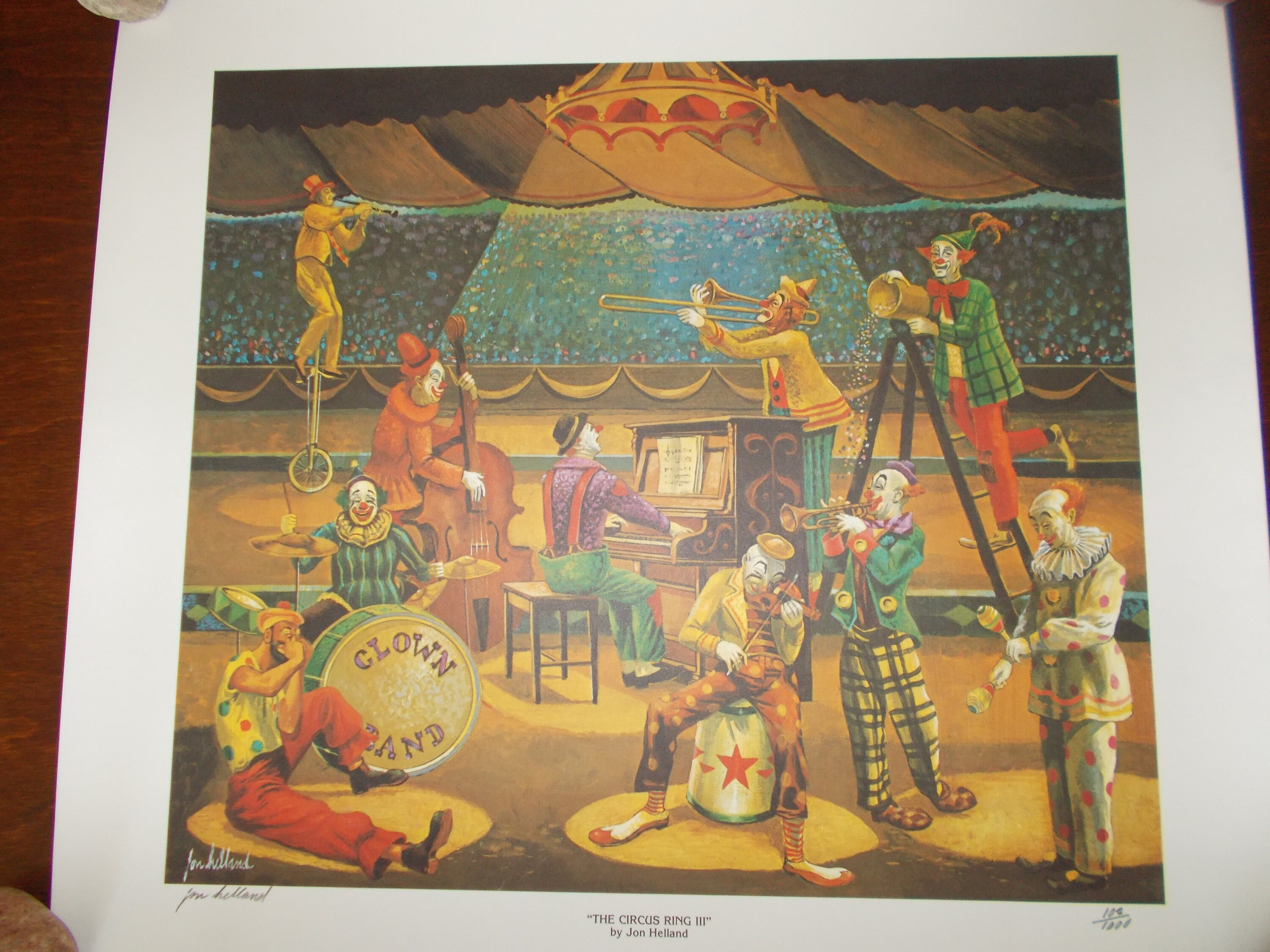Jon Helland Signed Art The Circus Ring III | Etsy