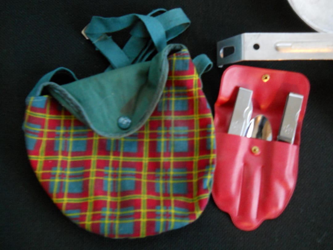 Vintage Girl Scouts of America Mess Kit With GS Utensil and Carry Bag ...