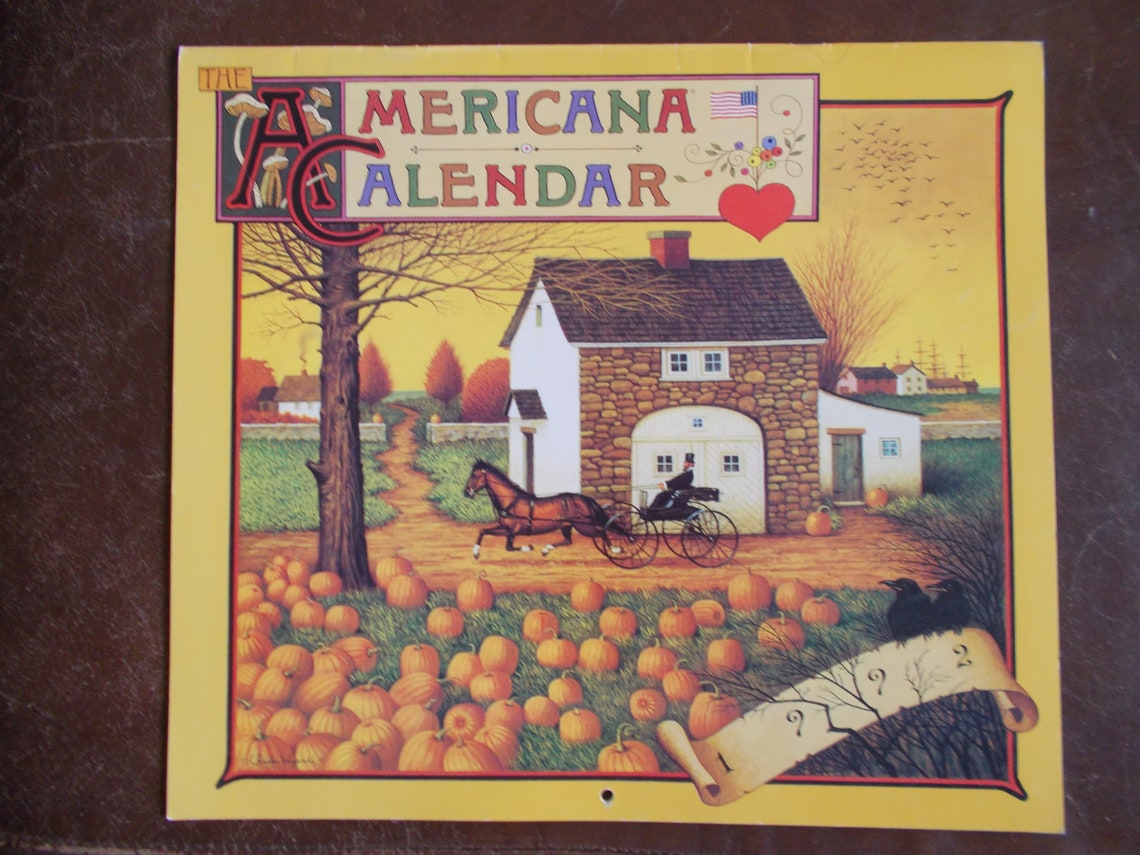 Charles Wysocki Americana Calendar 1992 | Etsy