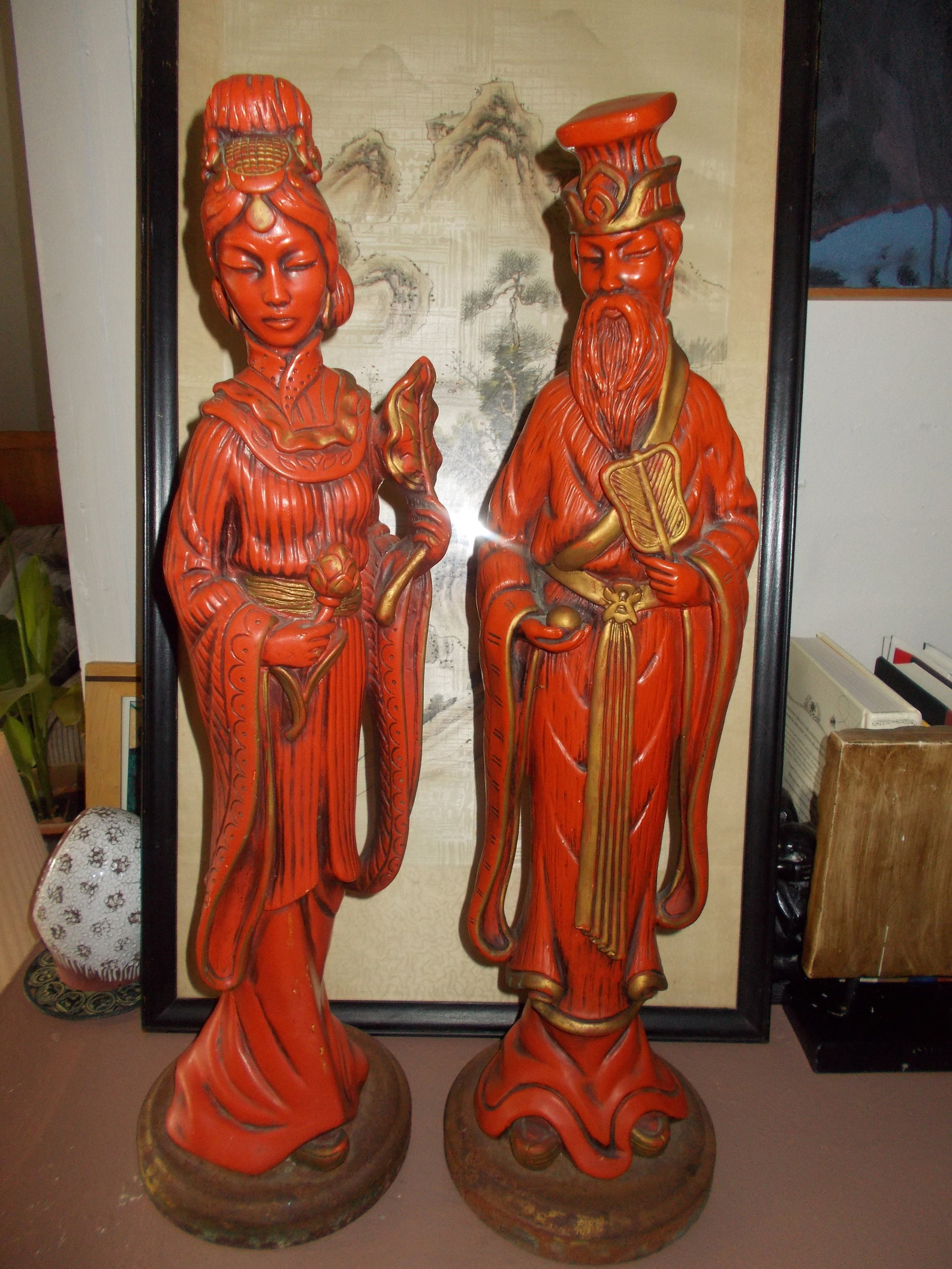 1958 Universal Statuary Corp Chicago Asian Man and Woman - Etsy