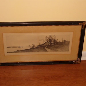 Antique Landscape Etching by E C Rost Copyright Radtke Lauckner & Co NY ...
