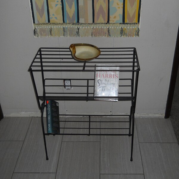 Vintage Black Metal Rack - Etsy