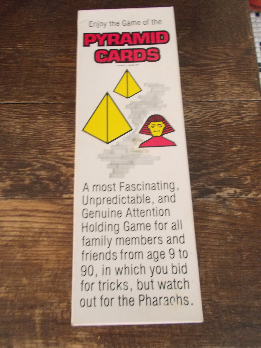 Vintage Pyramid Cards Game Robert Jones 1977 Yakima WA - Etsy