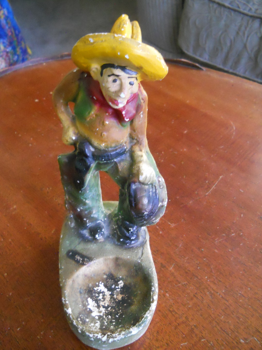 Cowboy Statue Antique Chalkware - Etsy