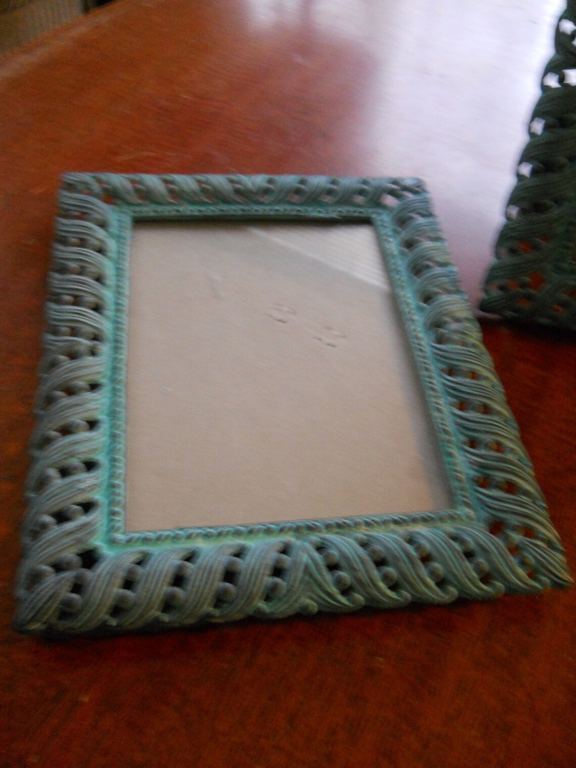 Set of 2 Terragraphics Decorative Metal Photo Frames Peacock Blue - Etsy
