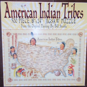 American Indian Tribes Puzzle Circa 1988 Bill Stroble - Etsy