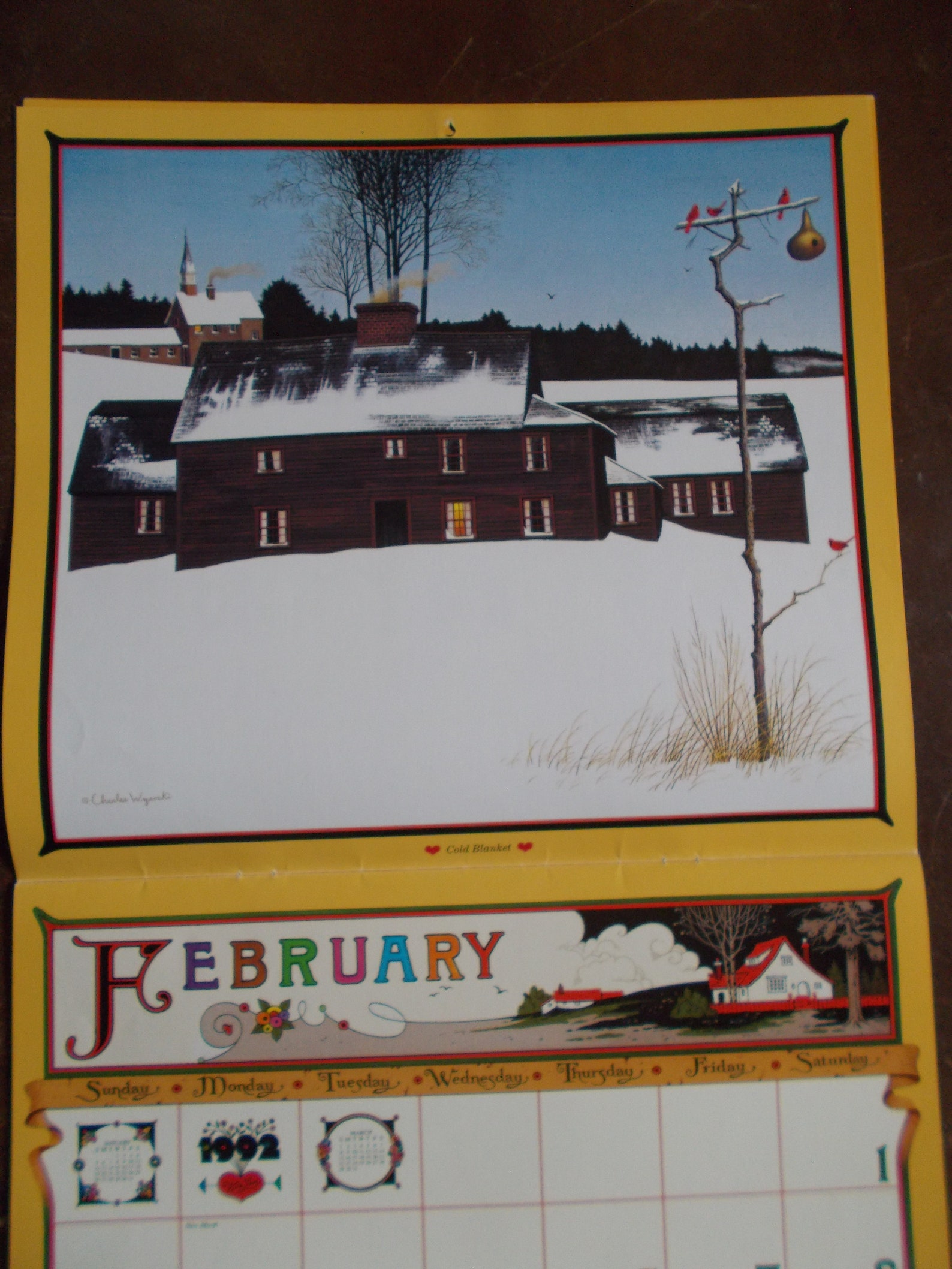 Charles Wysocki Americana Calendar 1992 | Etsy