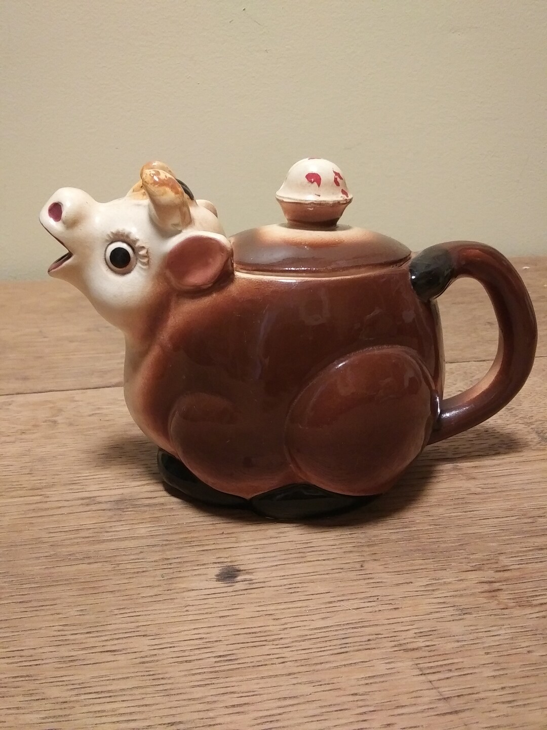 Antique Cow Tea Pot 1 Cup Unmarked Shawnee - Etsy